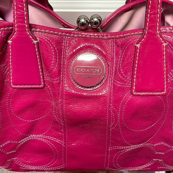 Coach | Bags | Coach F5658 Berry Pink Leather Purse | Poshmark